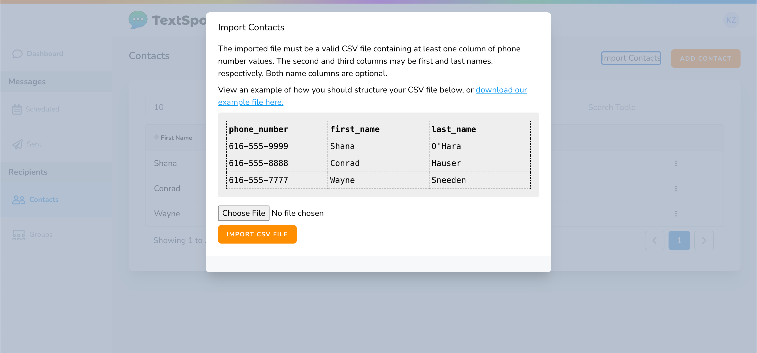 Import Contacts For Mass Texting TextSpot