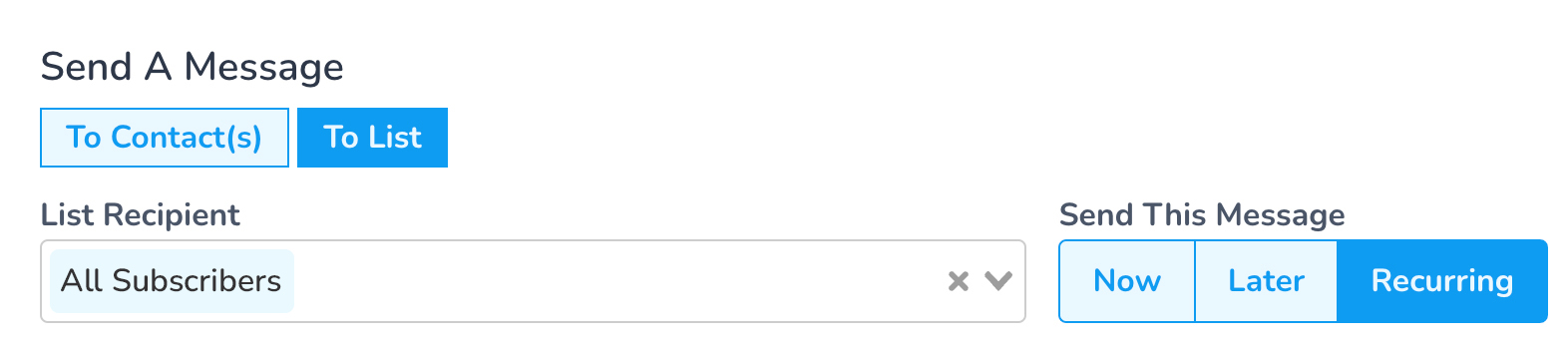 Send Recurring Text Messages | Feature | TextSpot